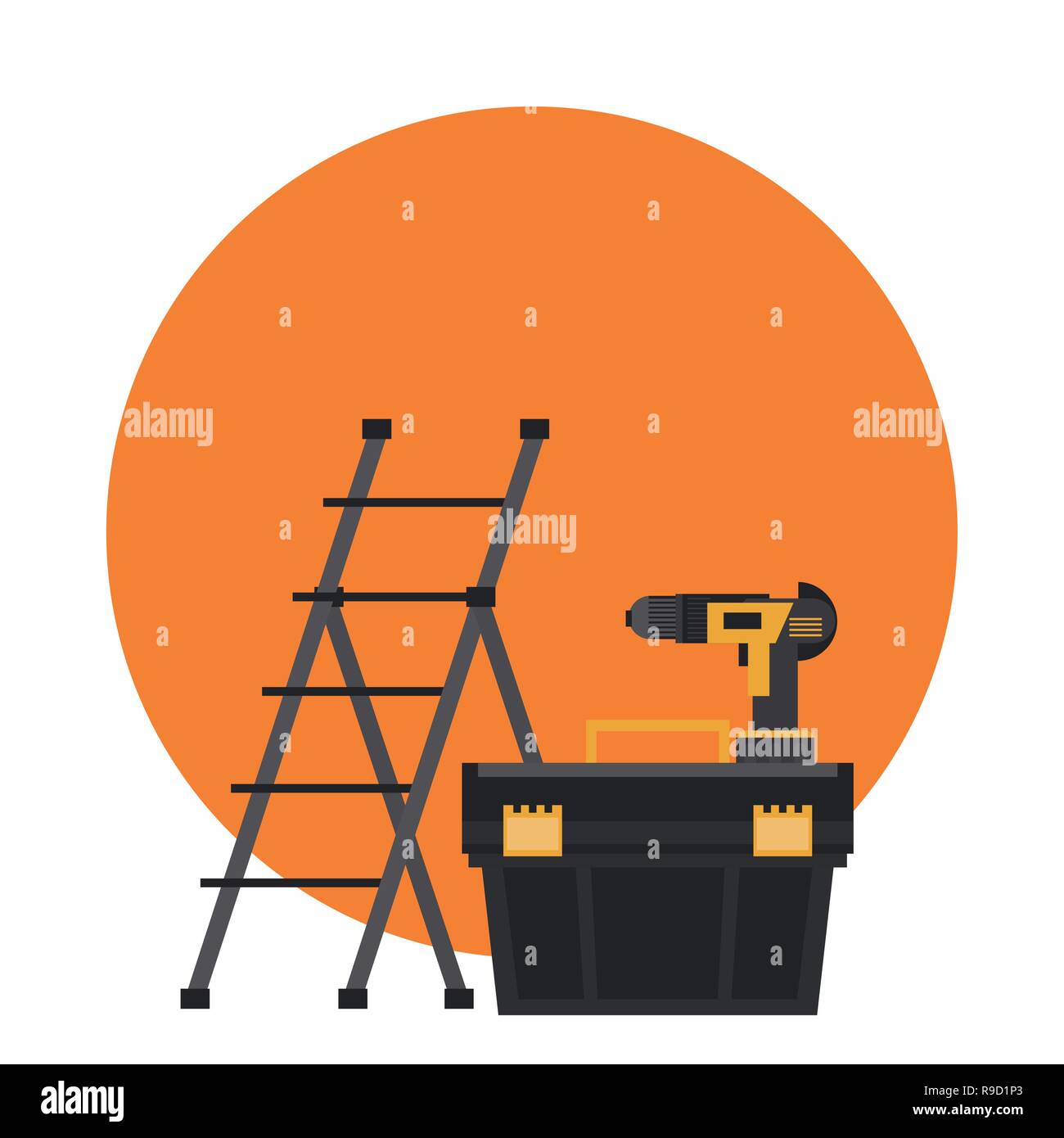 Construction tools round icon Stock Vector Image & Art - Alamy