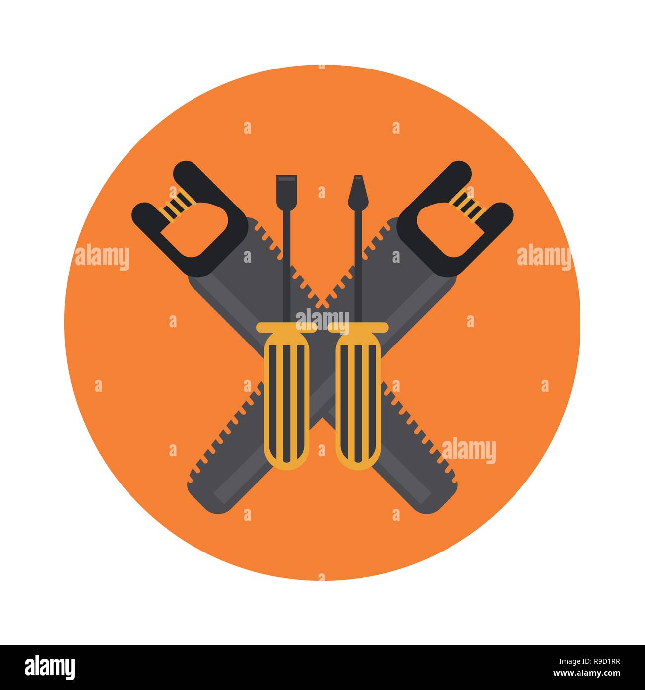 Construction tools round icon Stock Vector Image & Art - Alamy