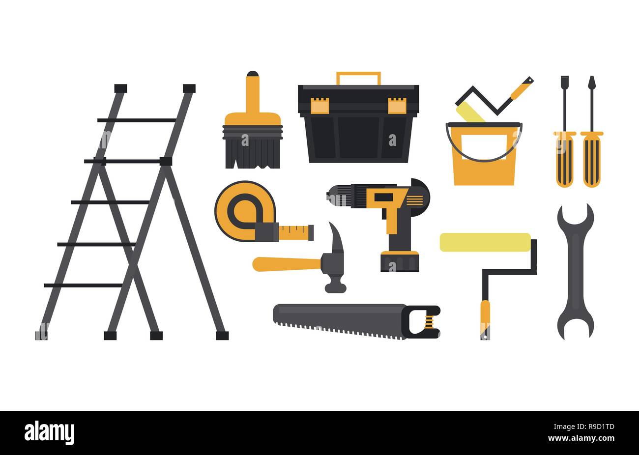 Construction tools set Stock Vector Image & Art - Alamy