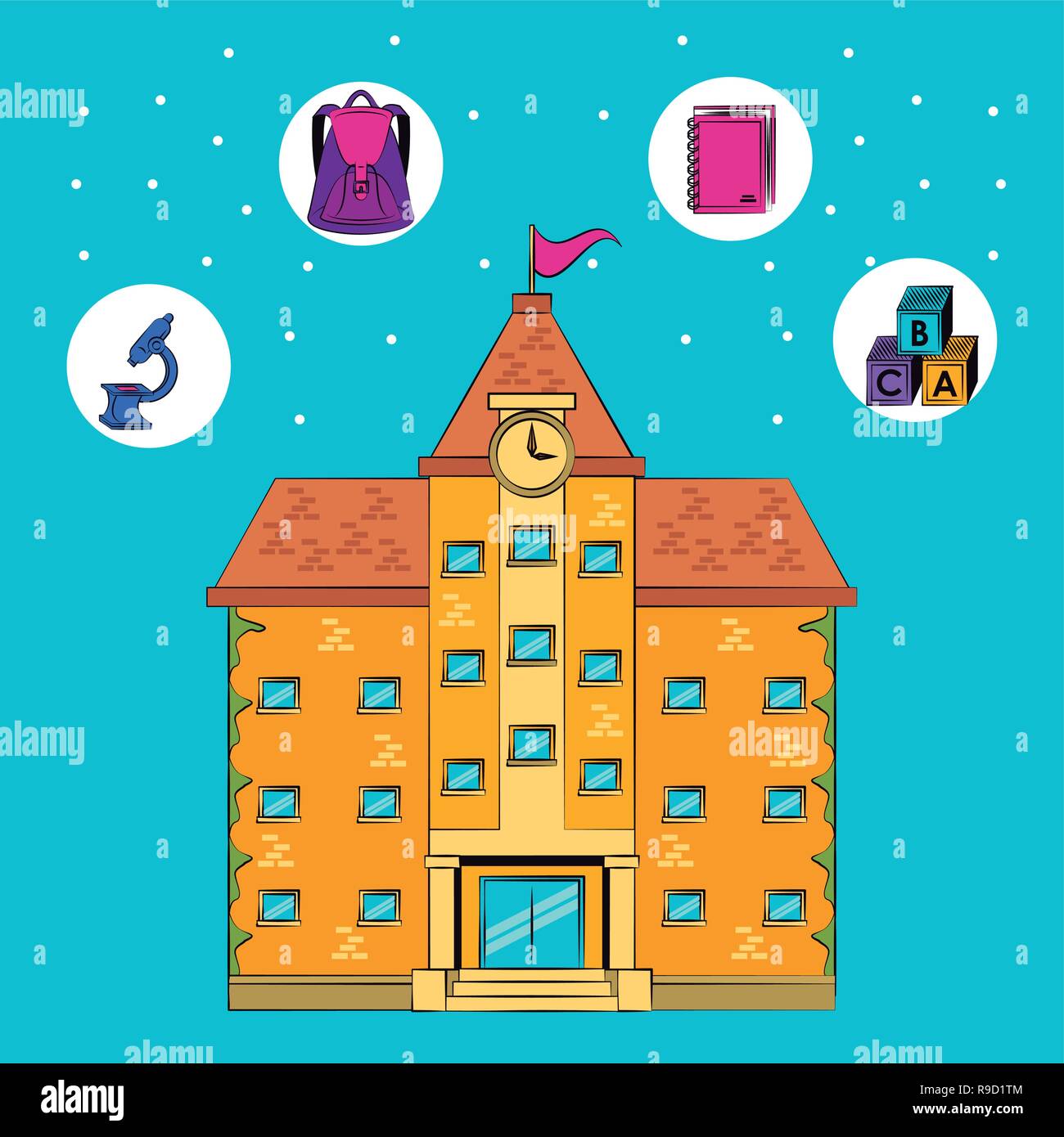 School supplies cartoons Stock Vector Image & Art - Alamy