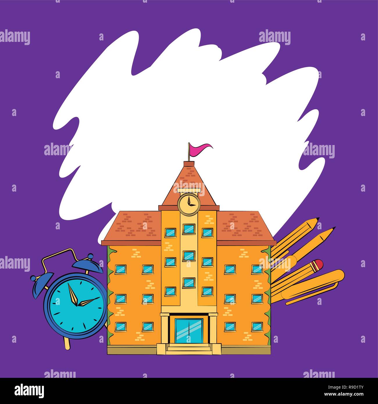 School supplies cartoons Stock Vector Image & Art - Alamy