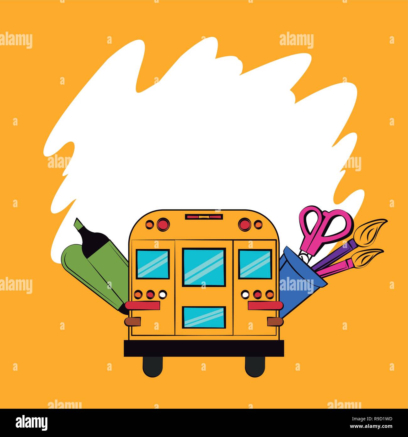 School supplies cartoons Stock Vector Image & Art - Alamy