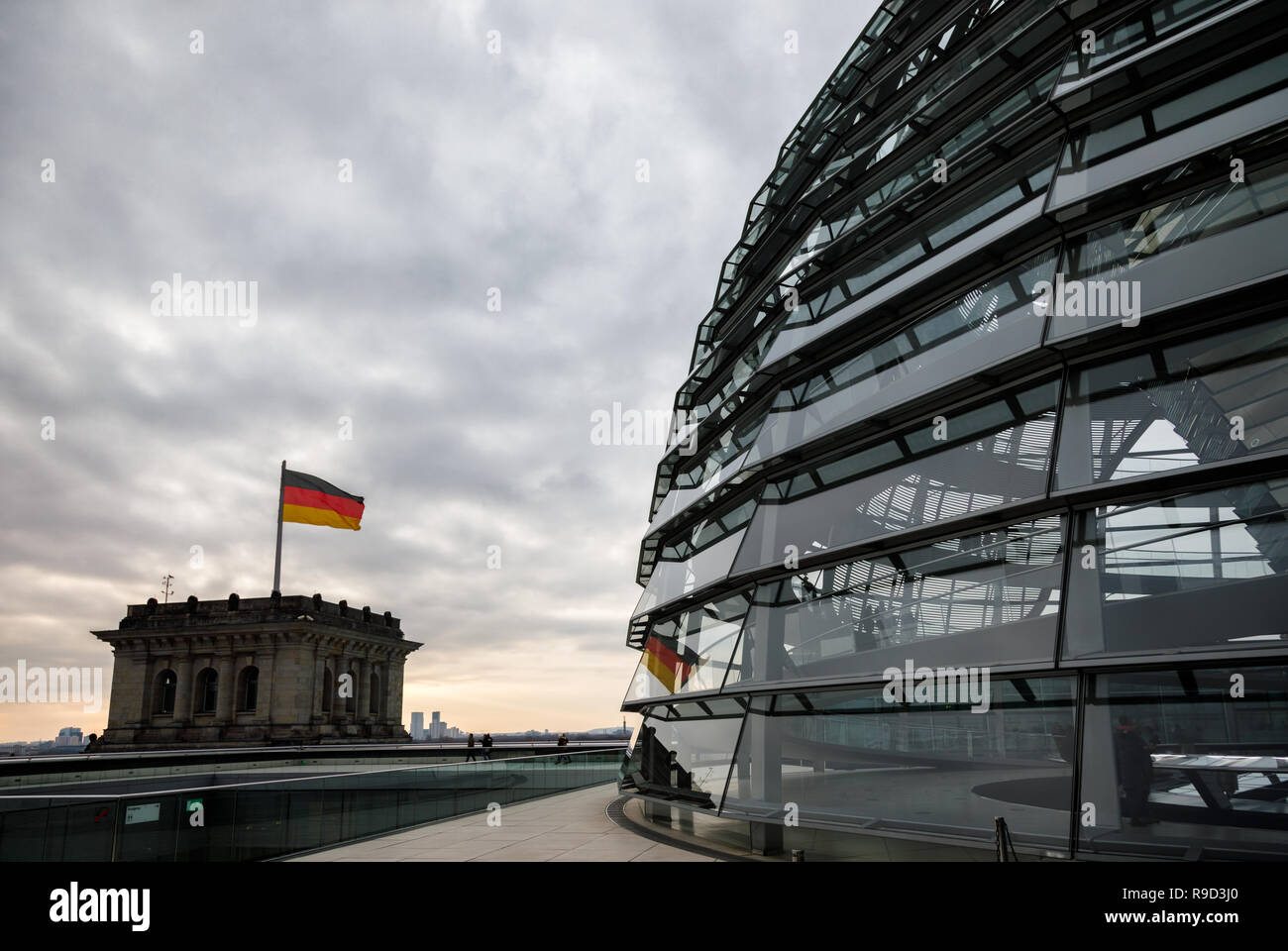 Glass dome on the top of Reichstag Building, a seat of the German ...