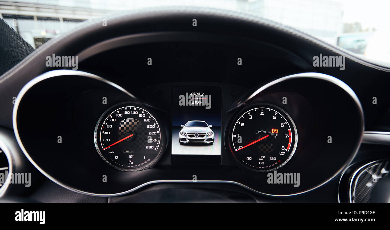 Modern car dashboard backlight hi-res stock photography and images - Alamy