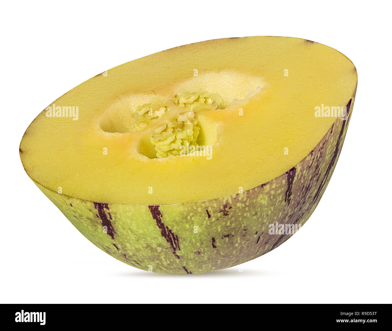 Pepino melon fruit isolated on white background. Clipping Path Stock ...