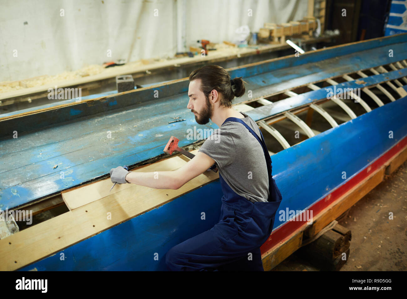 Working over vessel Stock Photo - Alamy