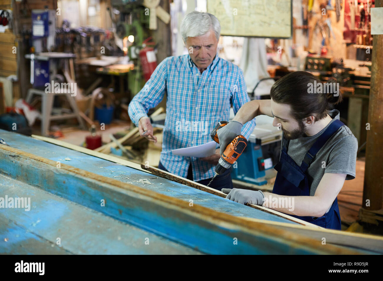 Two engineers at work Stock Photo - Alamy