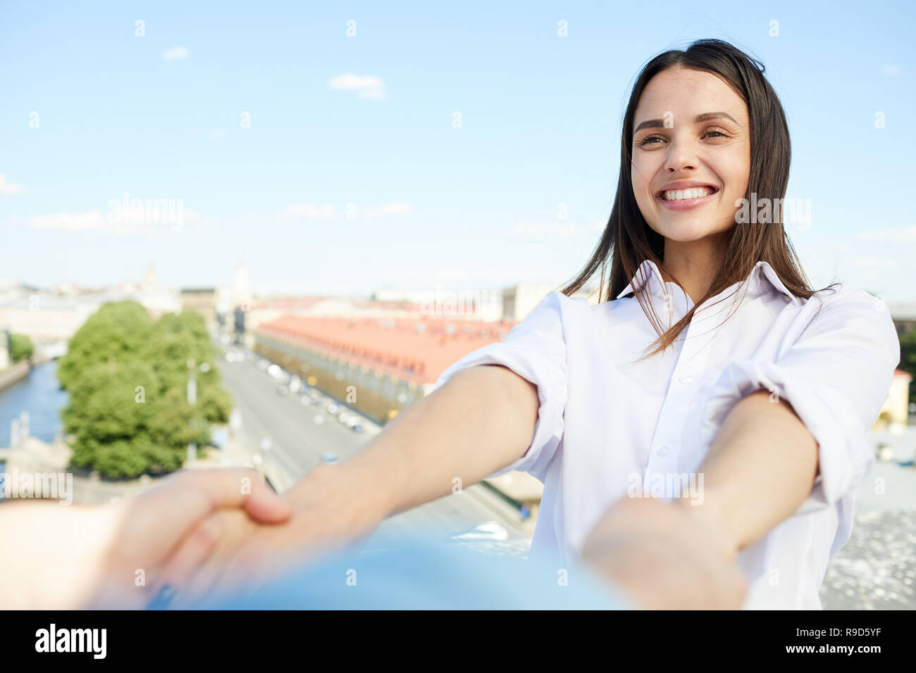 Girl having fun Stock Photo - Alamy