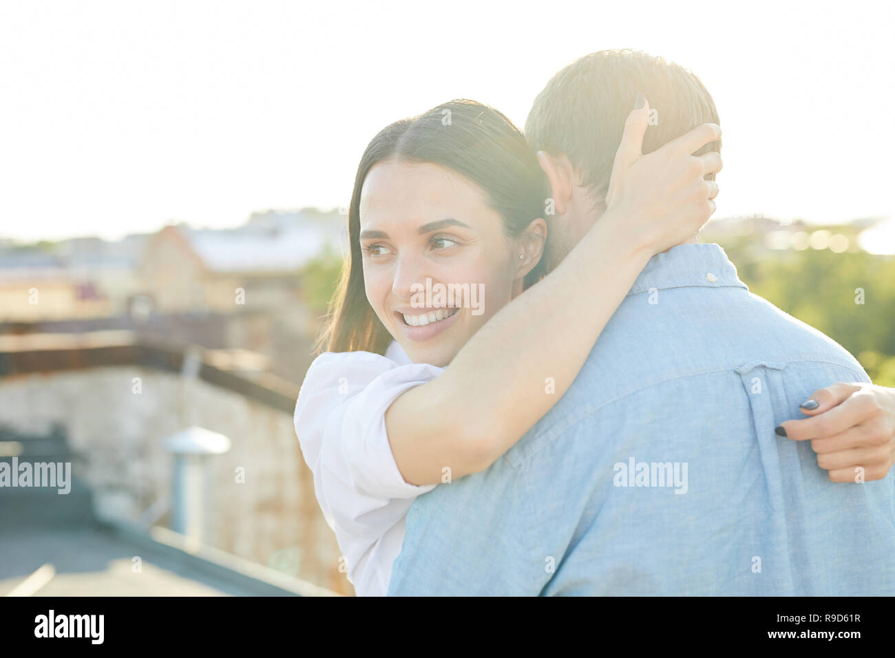 Embrace outside hi-res stock photography and images - Alamy