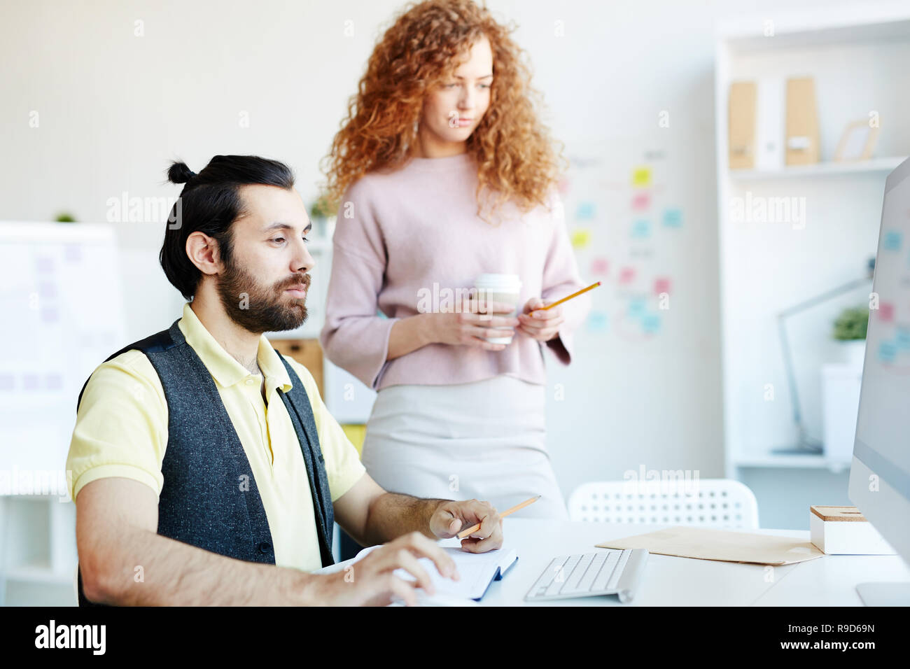 Working over new design project Stock Photo - Alamy