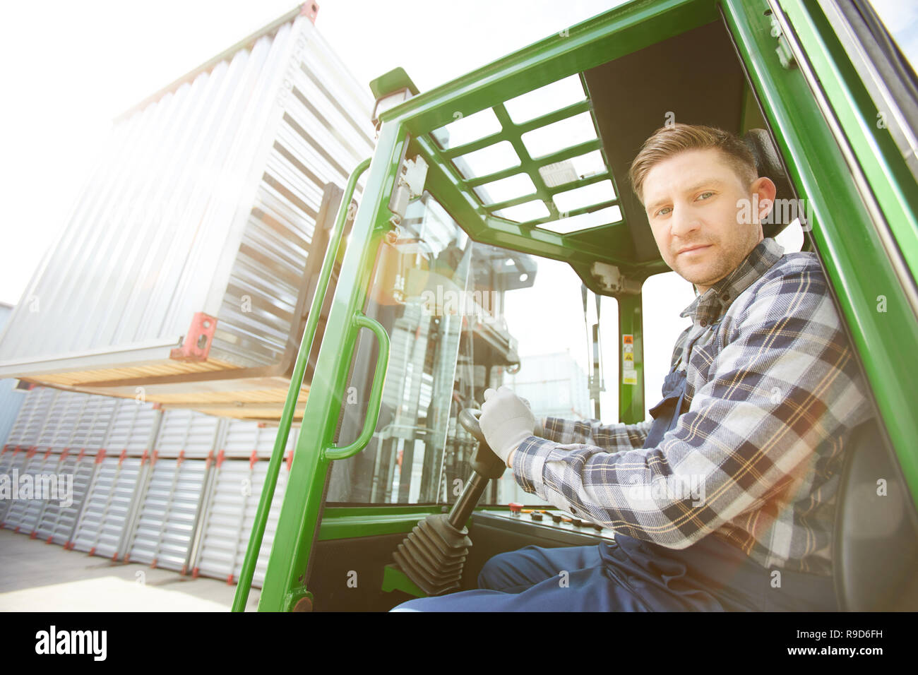 Brutal forklift driver Stock Photo - Alamy