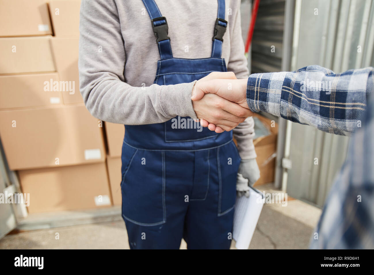 Agreement about container rent Stock Photo - Alamy