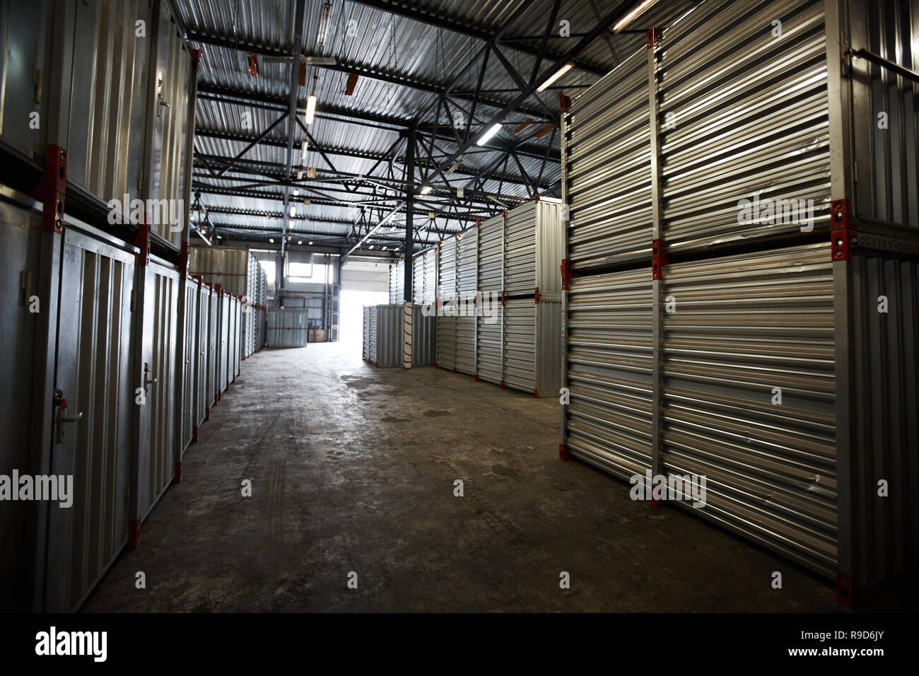 Dark cargo storage room Stock Photo - Alamy