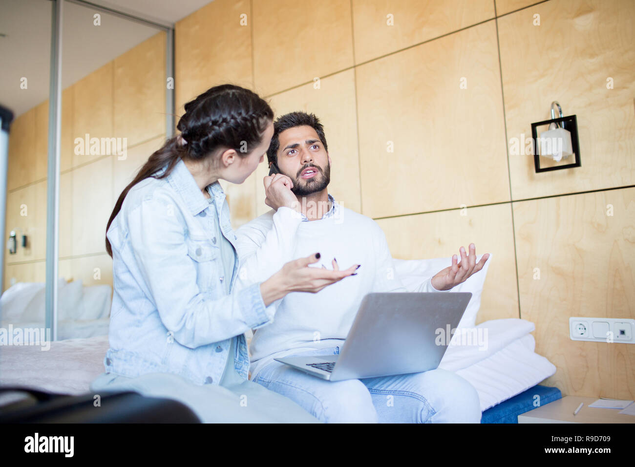 Calling taxi service Stock Photo - Alamy