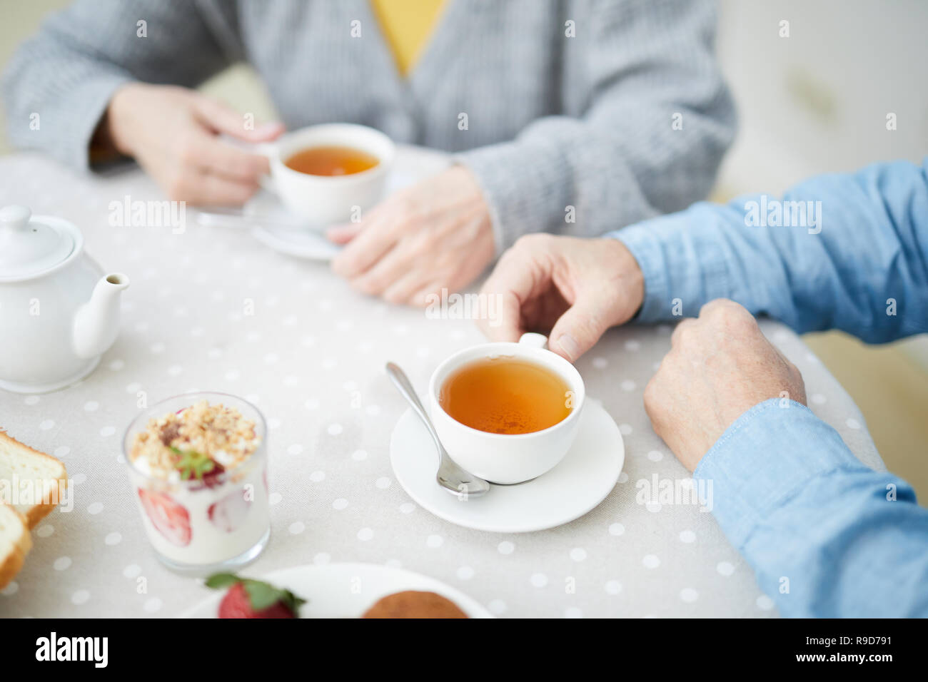 Tea with dessert Stock Photo - Alamy