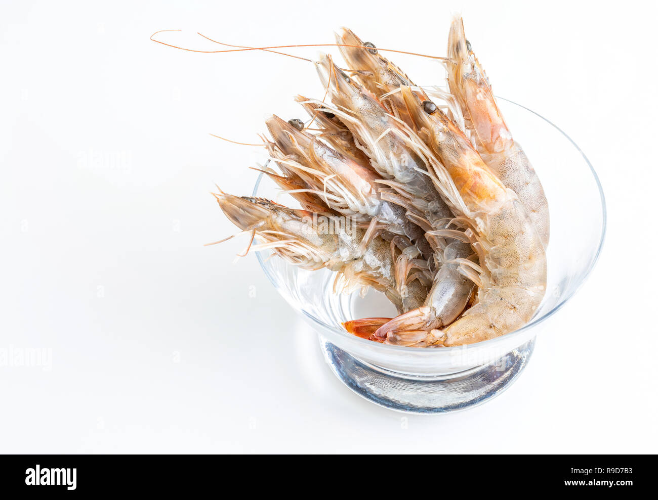 Natural background cooked prawns Cut Out Stock Images & Pictures - Alamy