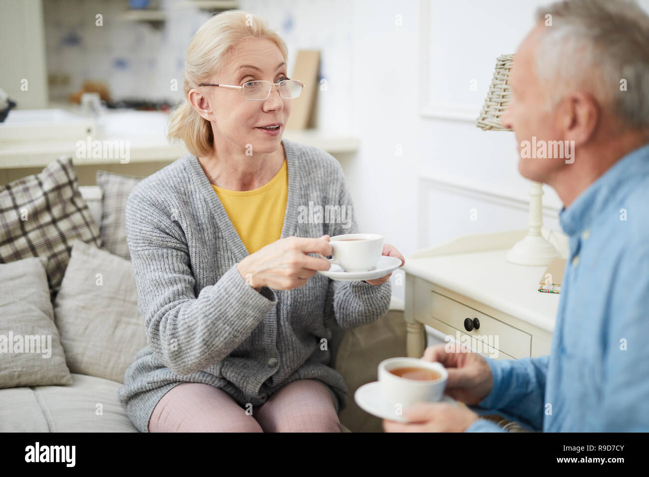 Talking and relaxing Stock Photo - Alamy