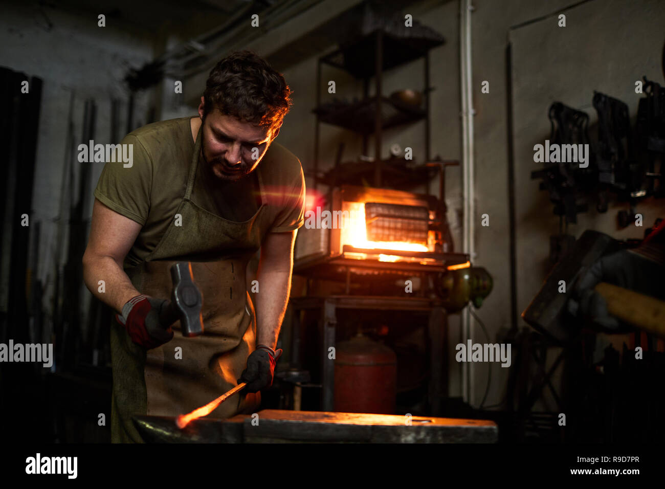 Forging iron workpiece Stock Photo - Alamy