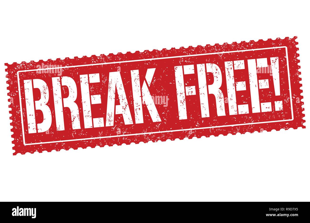 Break free sign or stamp on white background, vector illustration Stock ...