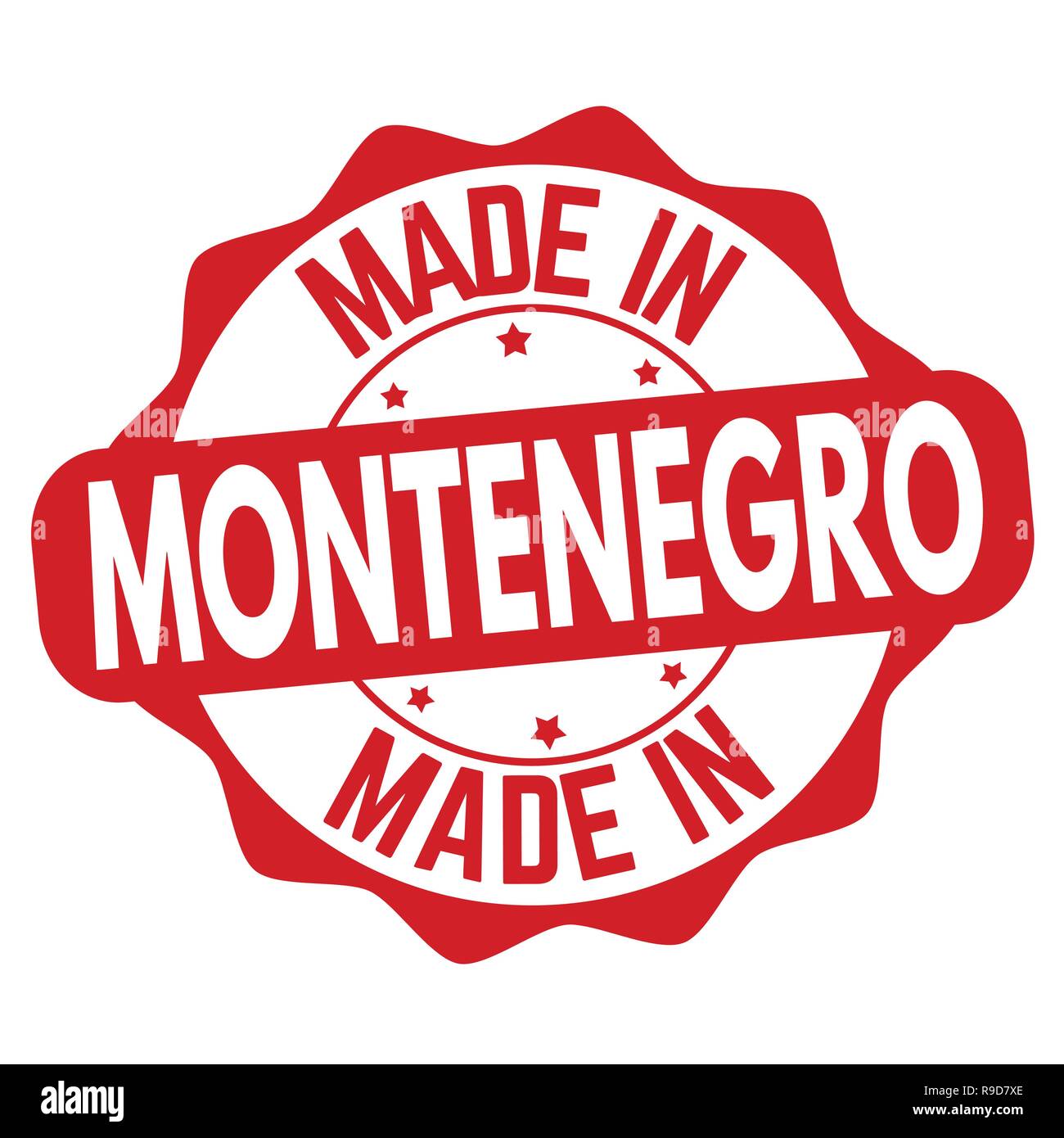 Made in Montenegro sign or stamp on white background, vector ...