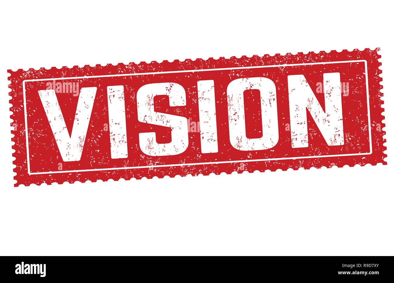 Vision sign or stamp on white background, vector illustration Stock ...