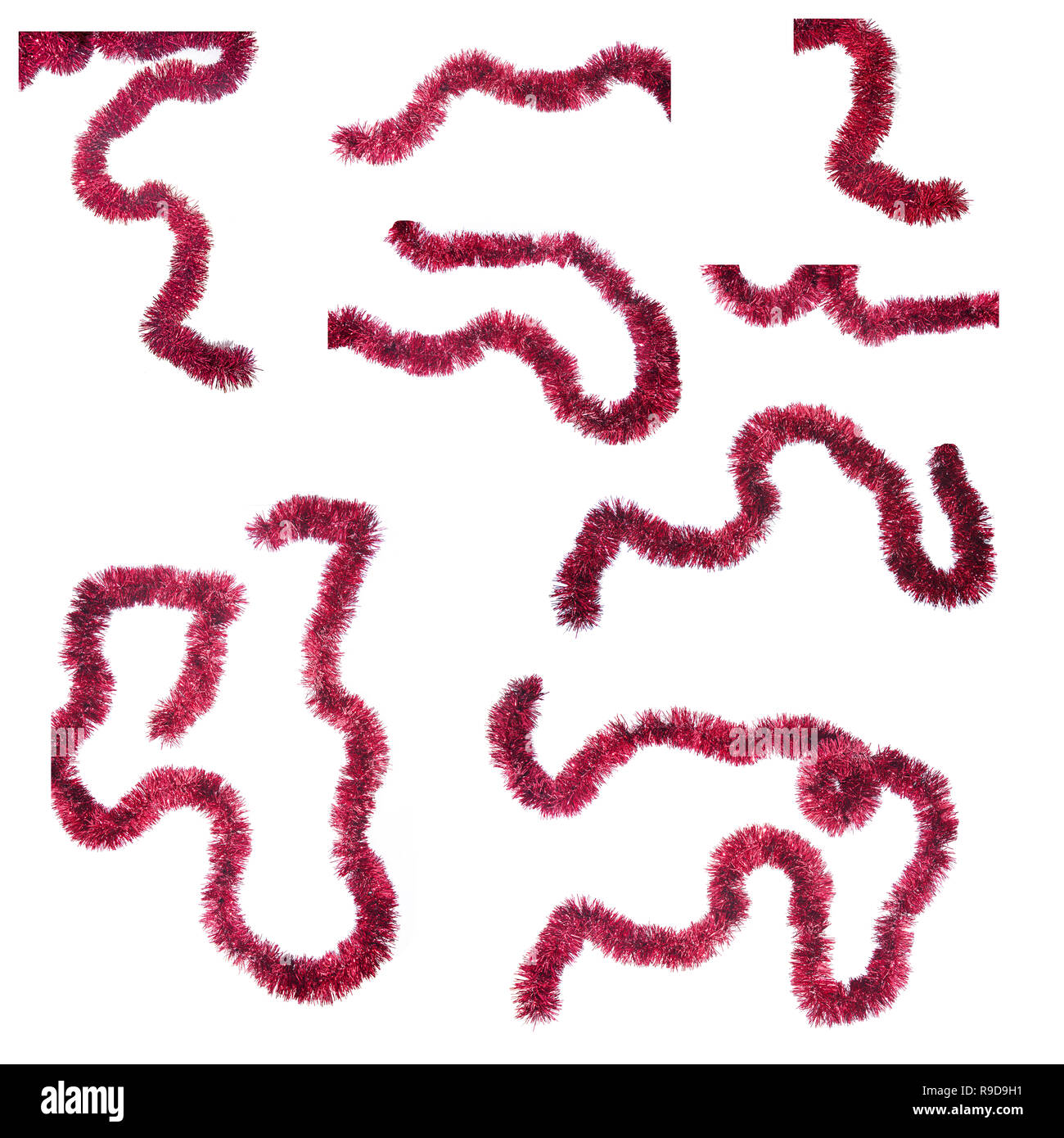 Christmas garland. Abstract isolated photo on white background Stock ...