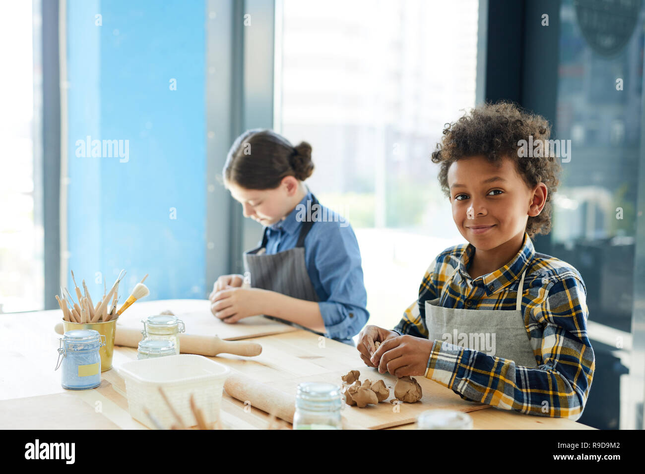 Lesson of crafts Stock Photo - Alamy