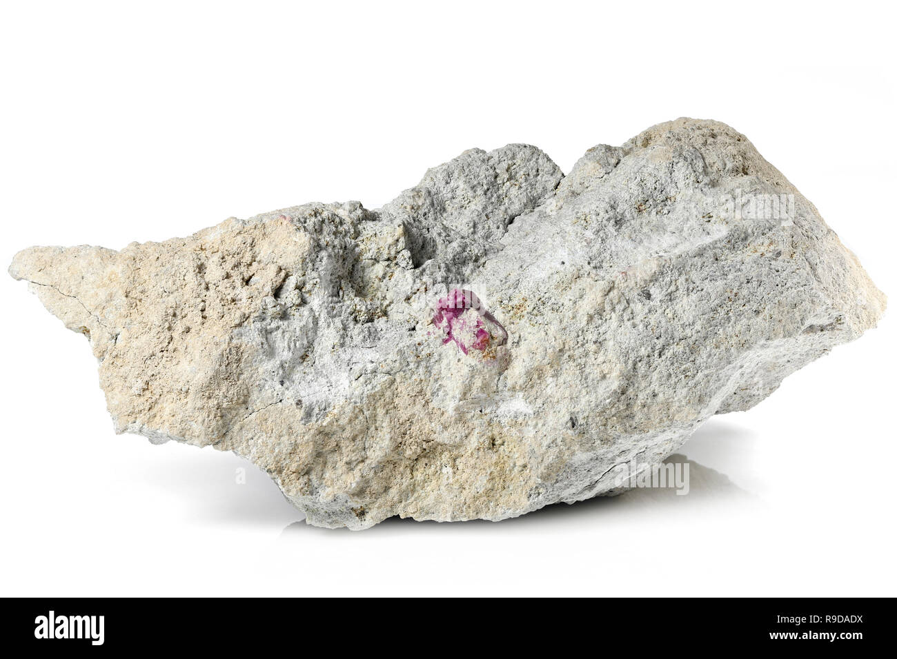 red beryl (bixbite) on matrix from Wah Wah Mountains, Utah,USA isolated ...