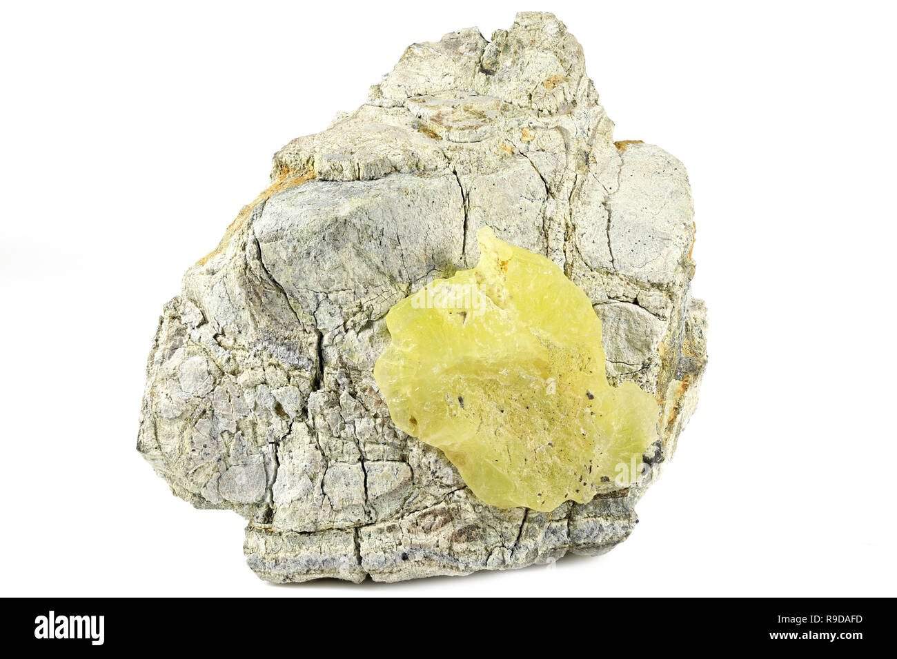yellow brucite on matrix from Qillah Saifullh, Baluchistan, Pakistan ...