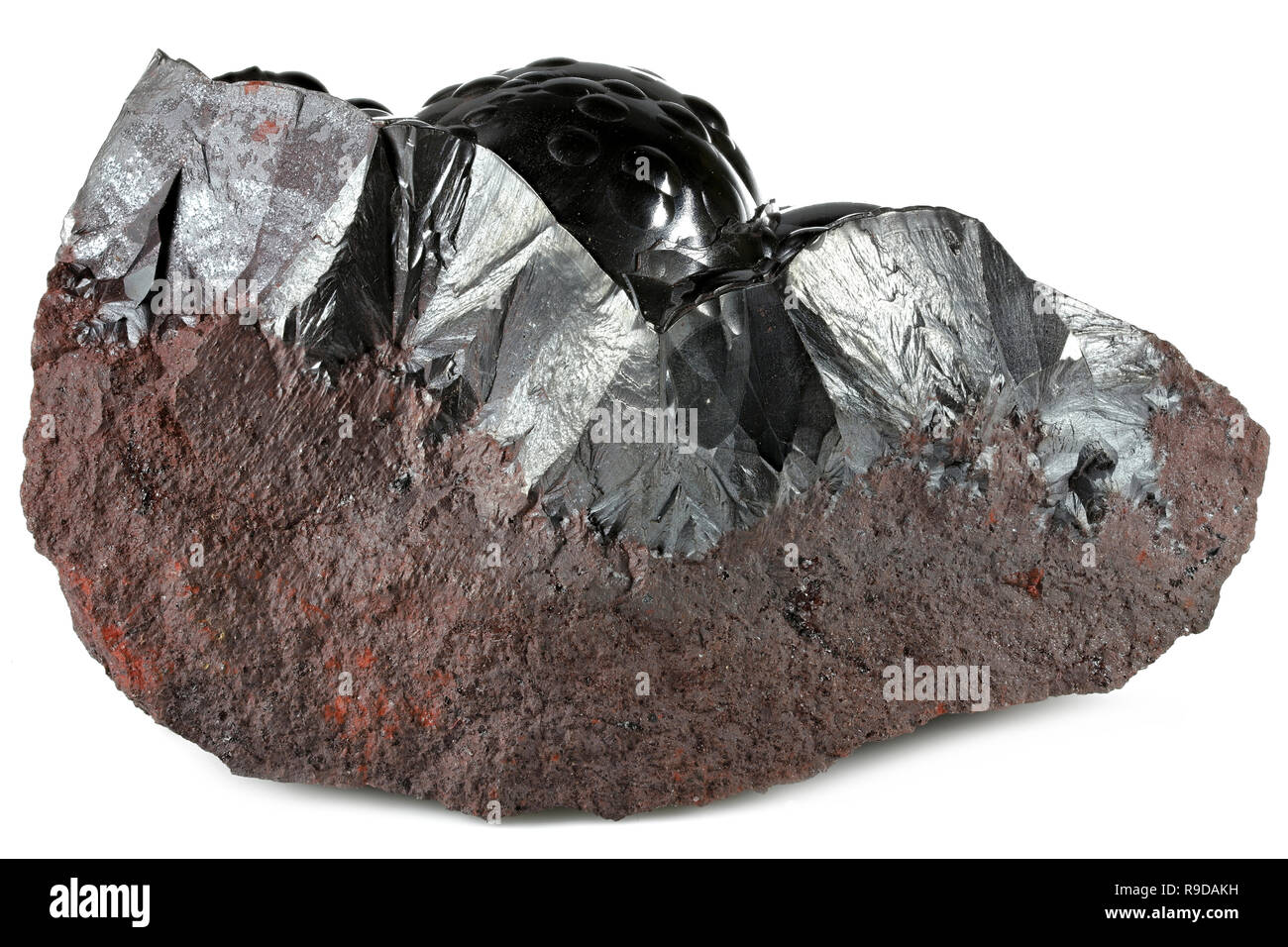 hematite (kidney ore) from Egremont, England isolated on white ...