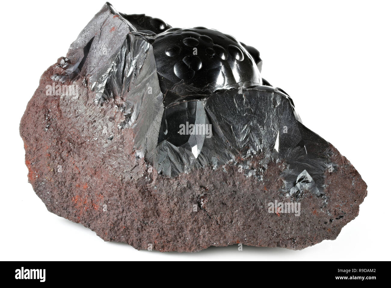 hematite (kidney ore) from Egremont, England isolated on white ...