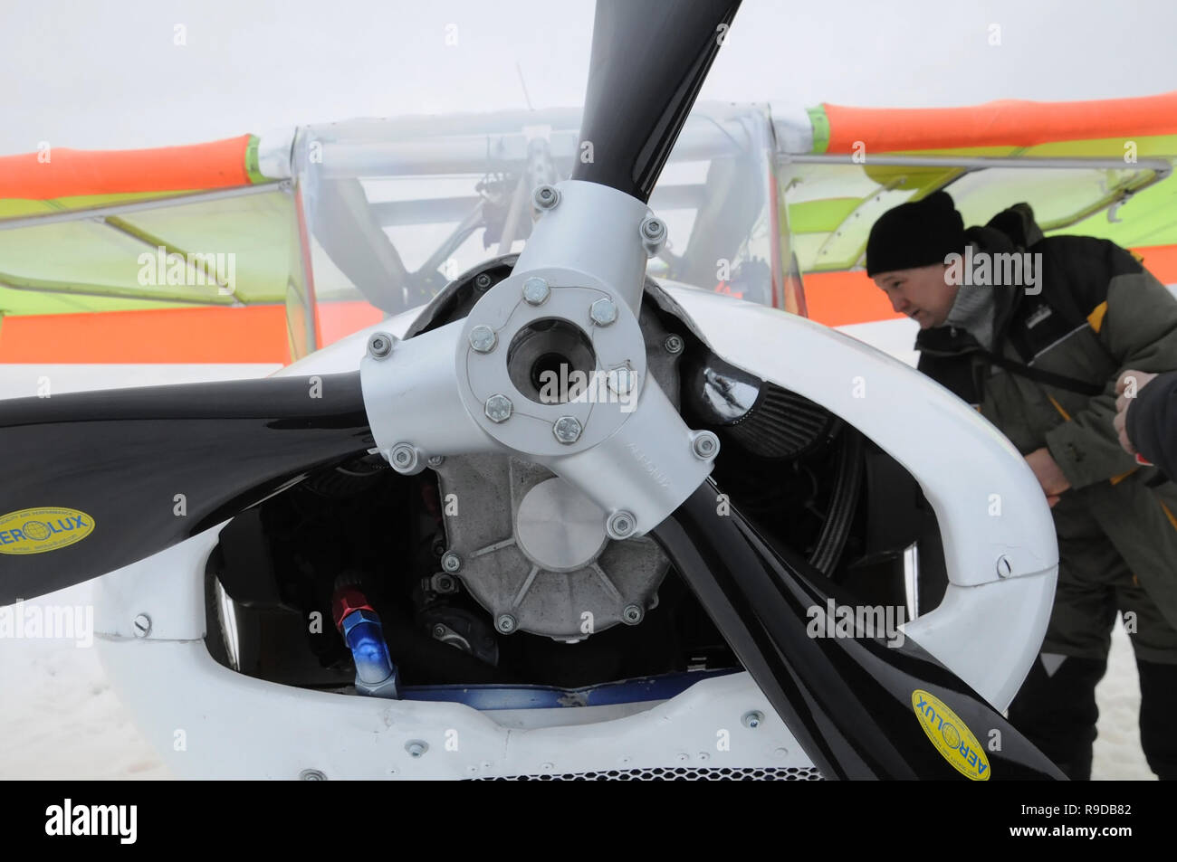 Vladimir region, Russia. 18 January 2015. Neighborhoods of town Kovrov ...