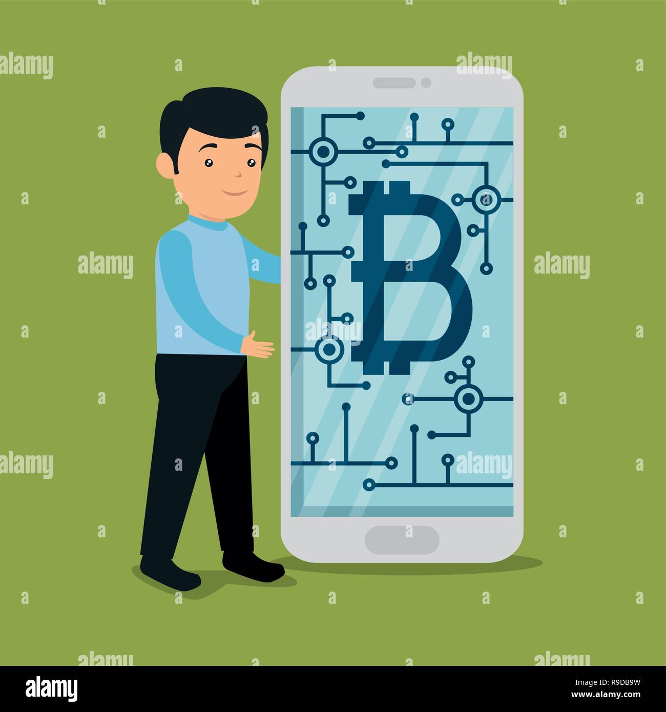 Virtual international money transfer Stock Vector Images - Alamy