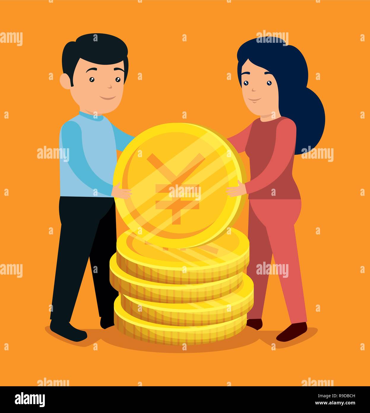 Woman bit coin idea hi-res stock photography and images - Alamy