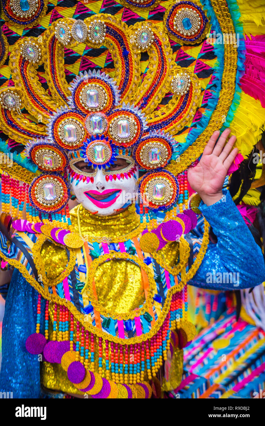 Participant in the Masskara Festival in Bacolod Philippines Stock Photo ...