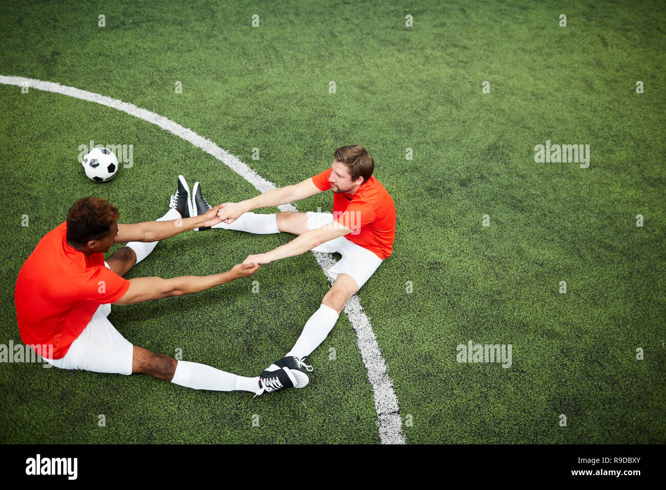 Training before game Stock Photo - Alamy