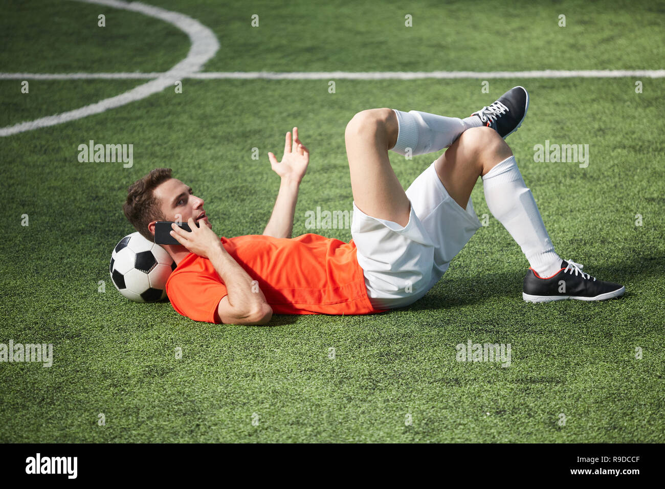 Football player calling for the ball hi-res stock photography and ...