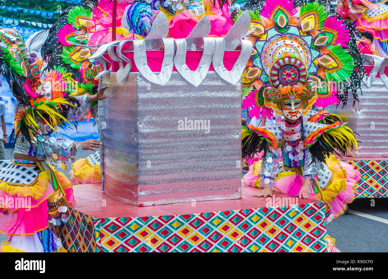 Participants in the Masskara Festival in Bacolod Philippines Stock ...