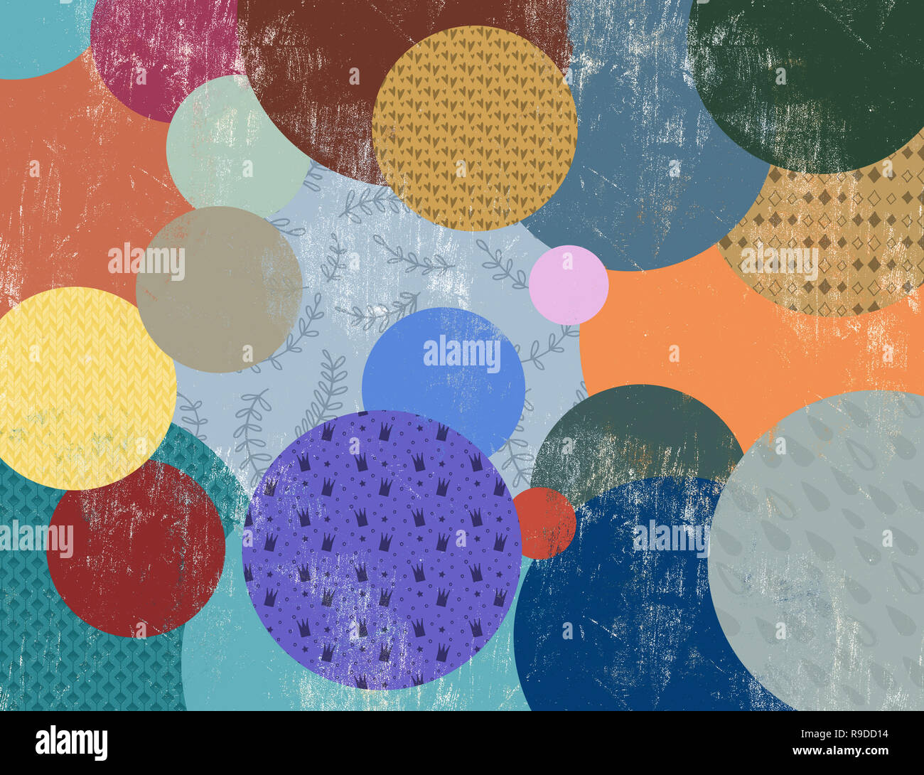 Digital Illustration of Overlapping Circles with Different Colours ...