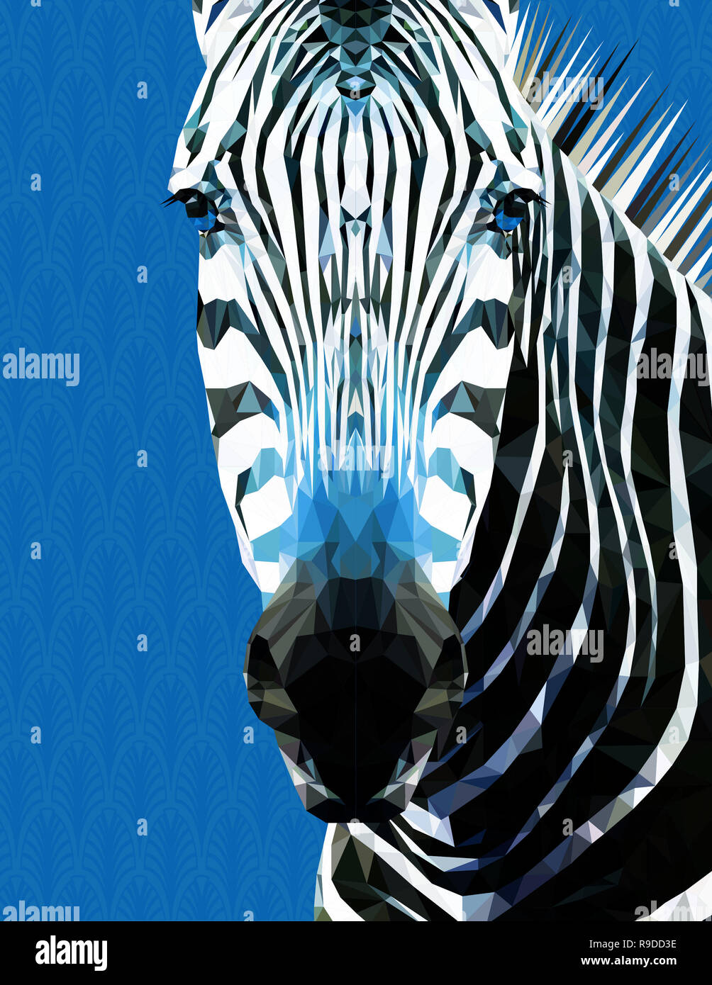 Low Poly Zebra Portrait Stock Photo - Alamy
