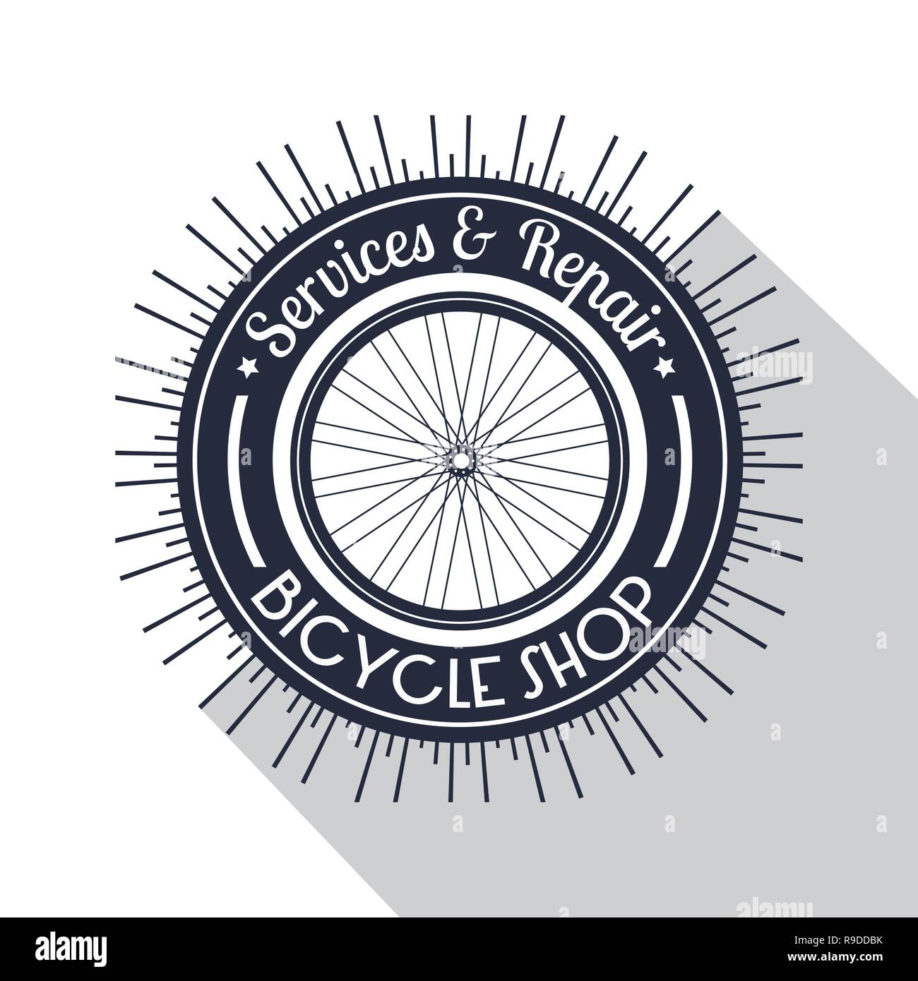 bicycle emblem shop with service and repair Stock Vector Image & Art ...