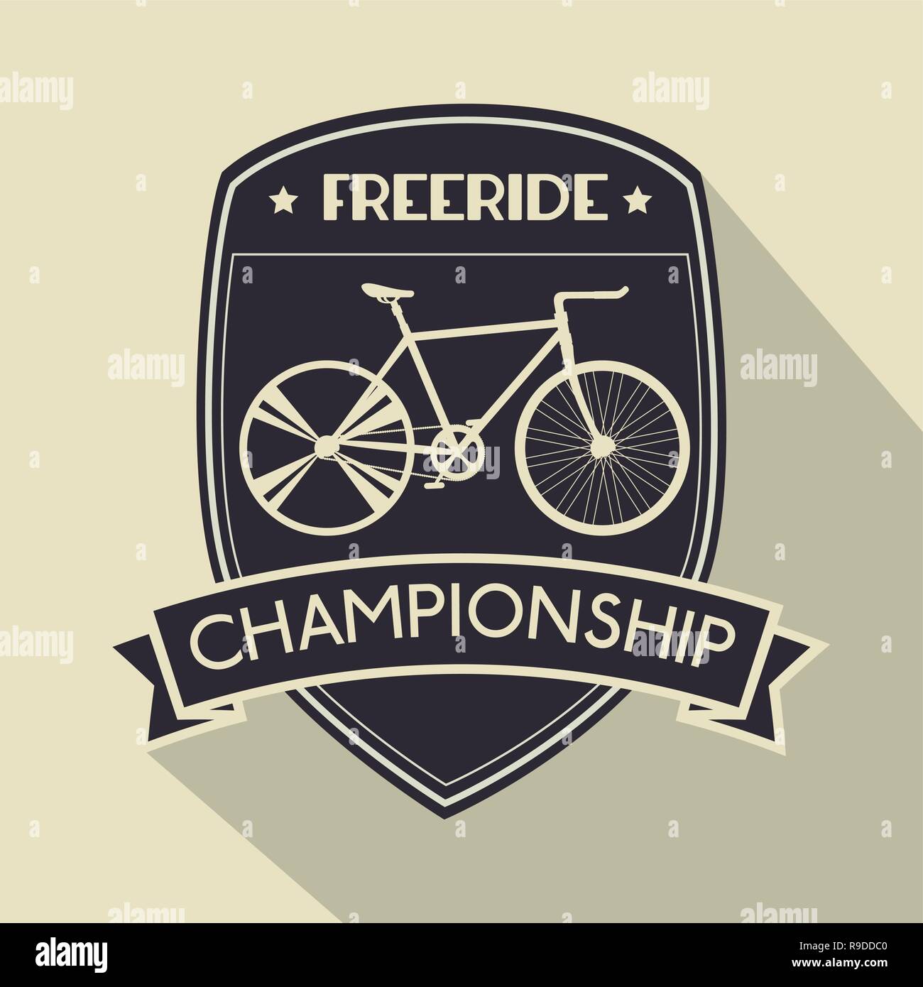 bicycle emblem sport championship lifestyle Stock Vector Image & Art ...