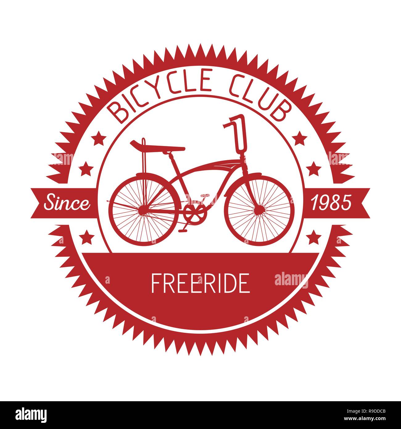 bicycle emblem with mechanical and shop service Stock Vector Image ...