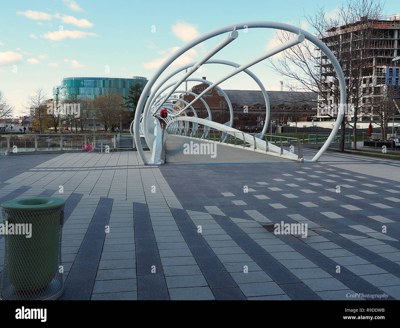 Walkway along Anacostia River in Capitol Riverfront area in Washington ...