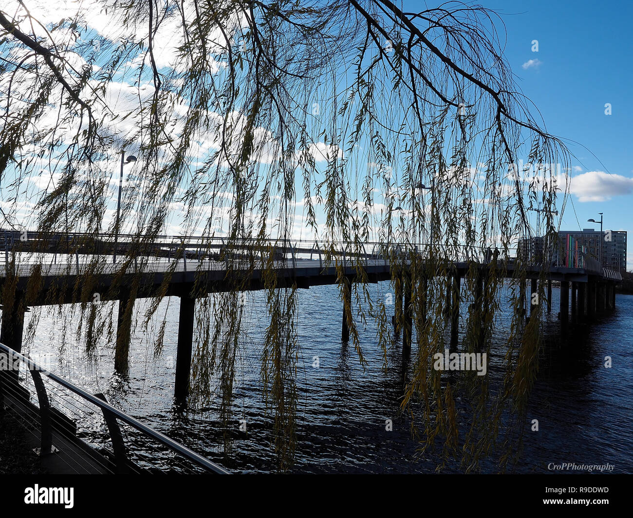 Walkway along Anacostia River in Capitol Riverfront area in Washington ...