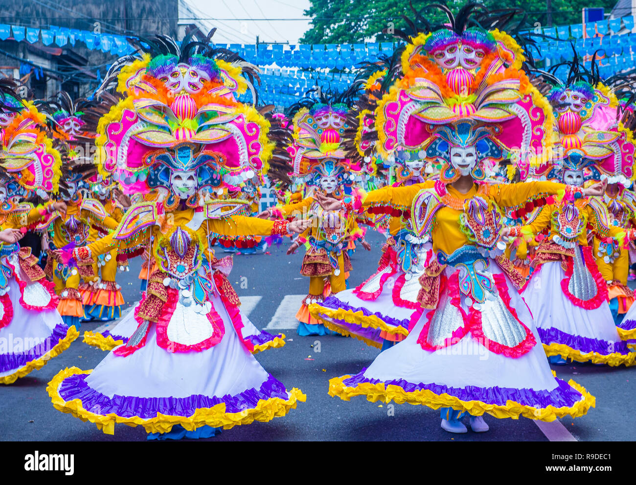 Participants in the Masskara Festival in Bacolod Philippines Stock ...
