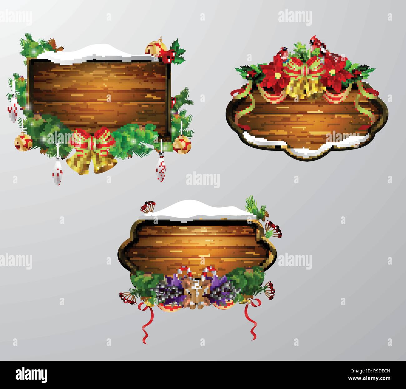 Vector wooden christmas board Stock Vector Image & Art - Alamy