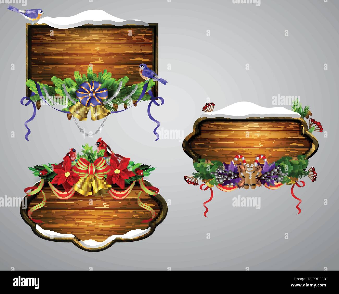 Vector wooden christmas board Stock Vector Image & Art - Alamy