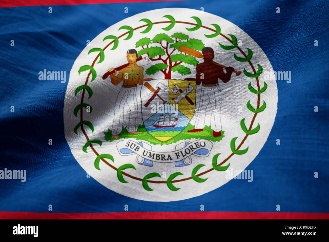 Belize flag hi-res stock photography and images - Alamy
