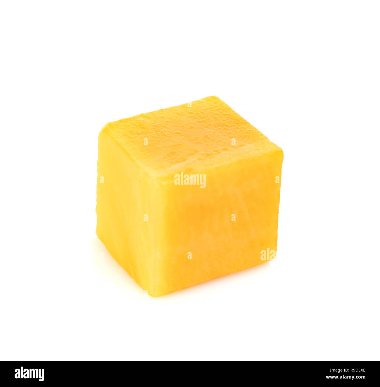 mango cube slice isolated on the white background Stock Photo - Alamy